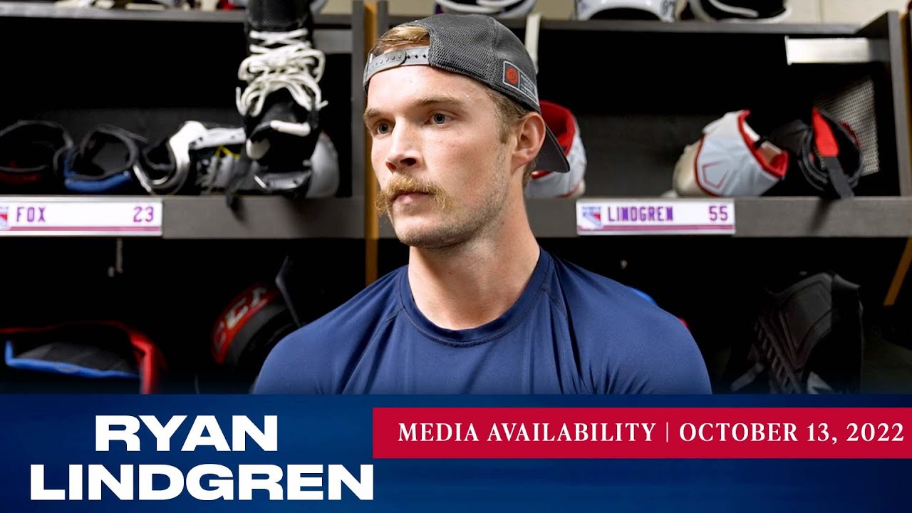 New York Rangers: Ryan Lindgren Pregame Media Availability | Oct. 13 ...