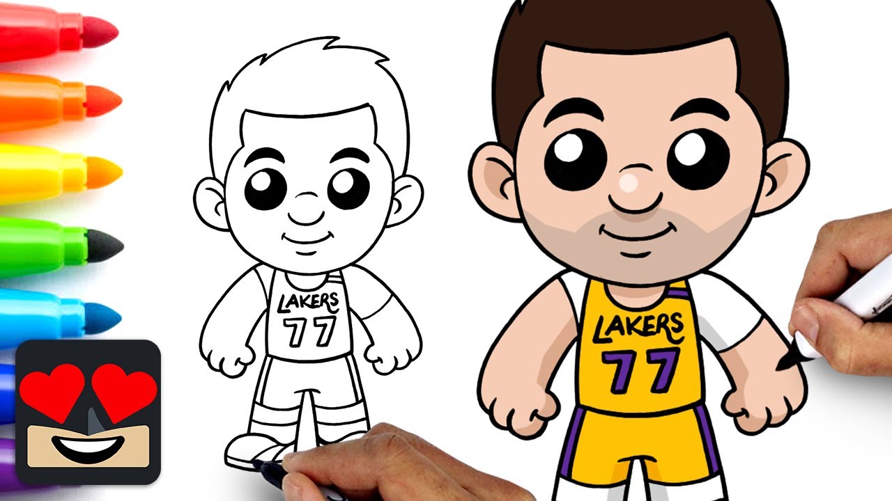 How To Draw Luka Doncic | LA Lakers - YouTube