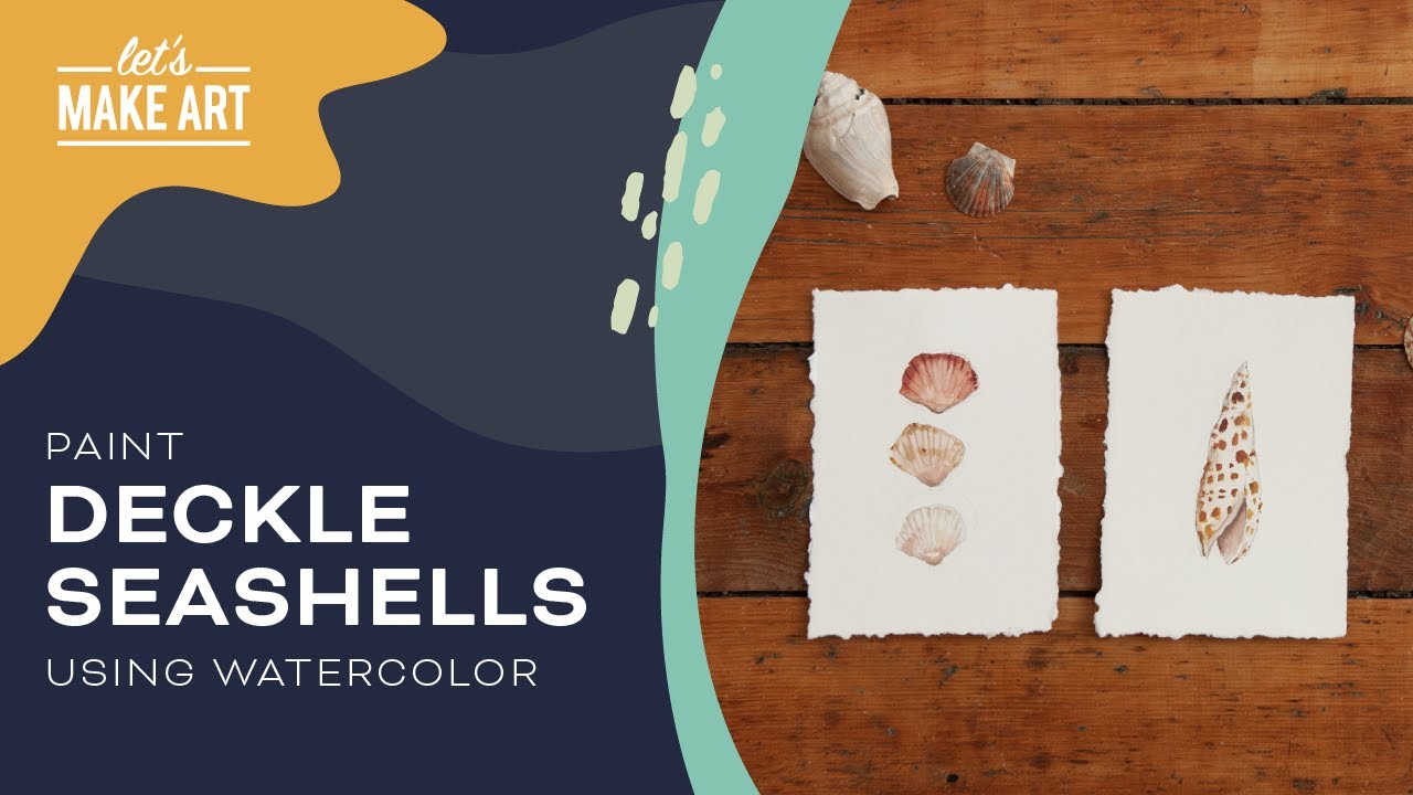 Learn How To Paint Seashells | Deckled Edge Watercolor Painting by ...