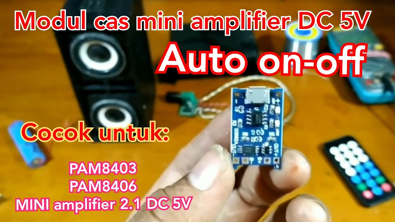 Modul charger untuk mini amplifier - YouTube