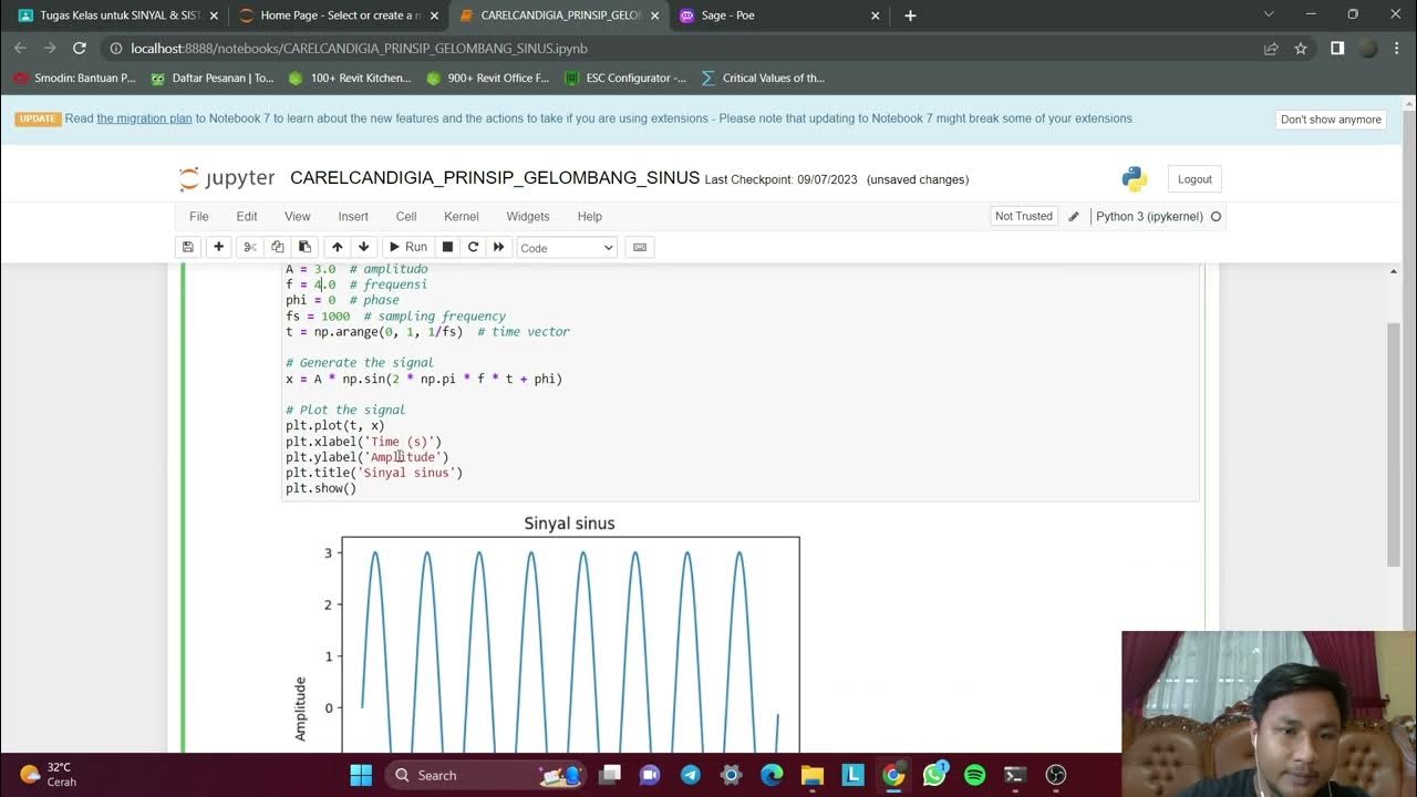 PENJELASAN APA ITU AMPLITUDO, FREQUENSI, DAN PHASE PADA GRAFIK SINUSOIDAL PADA BAHASA PYTHON ...