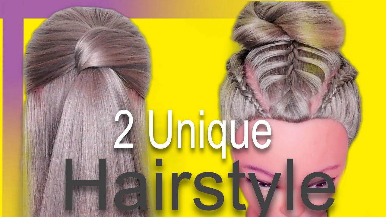 2 Unique Hairstyles for long hair - YouTube