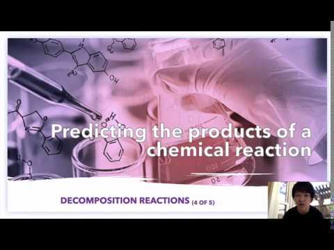 Predicting Products: Decomposition Reactions - YouTube