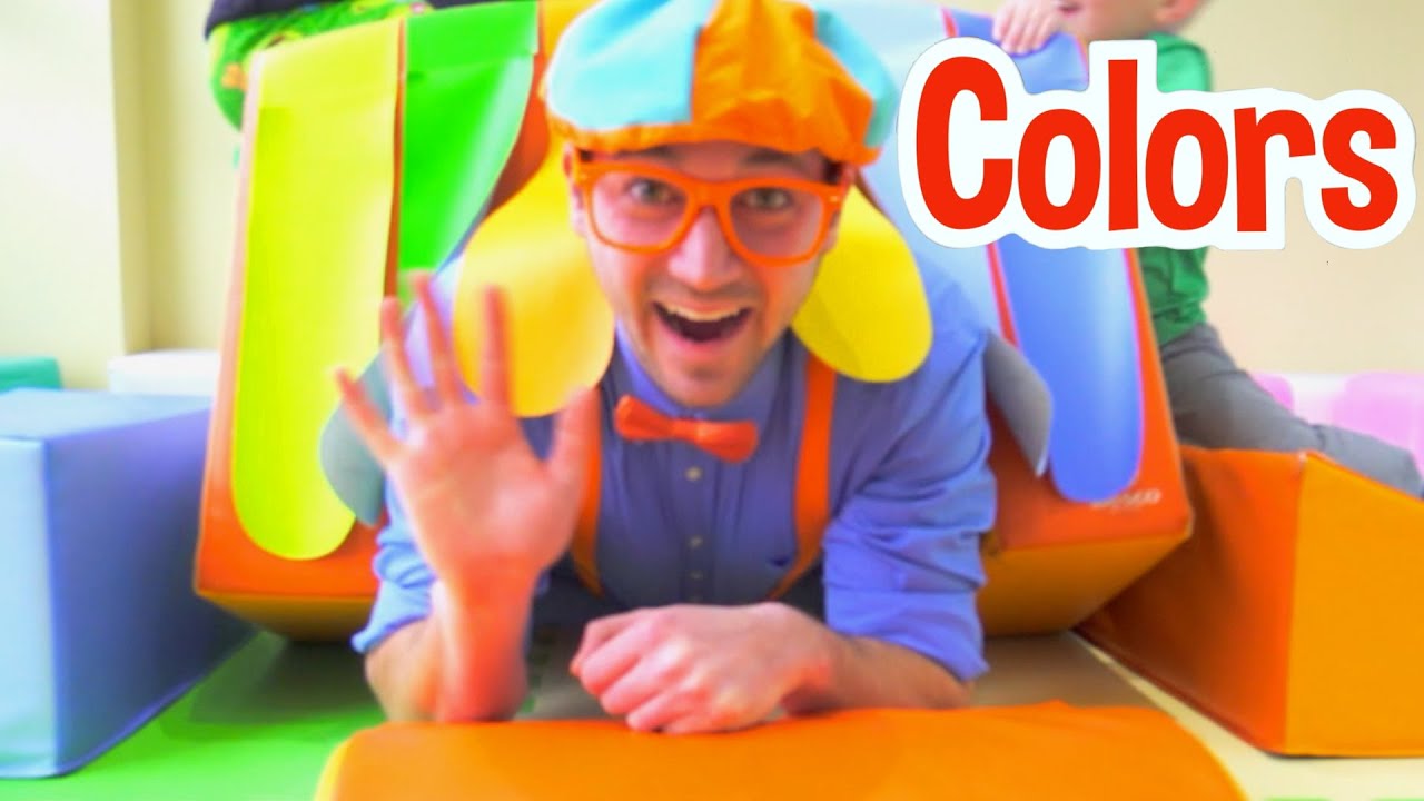 Blippi Visits an Indoor Playground (Giggle Jungle) | Learning Colors ...