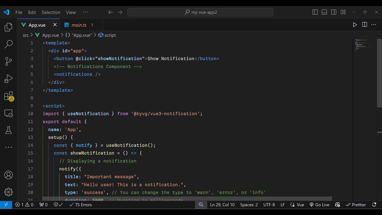 Vuejs 3 Vue3 Notification Tutorial To Show Toast And Notification Alert 7262
