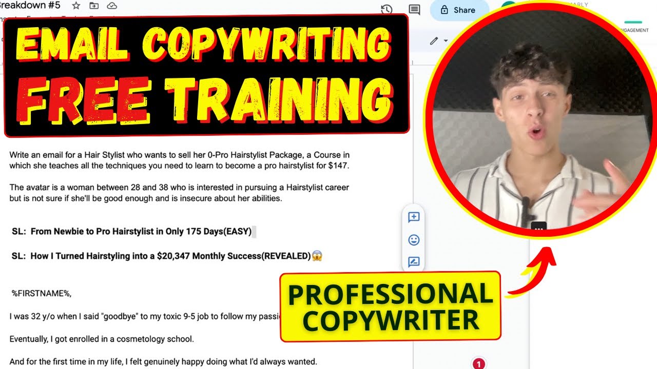 Beginner Email Breakdown #5 | FREE Email Copywriting Training - YouTube