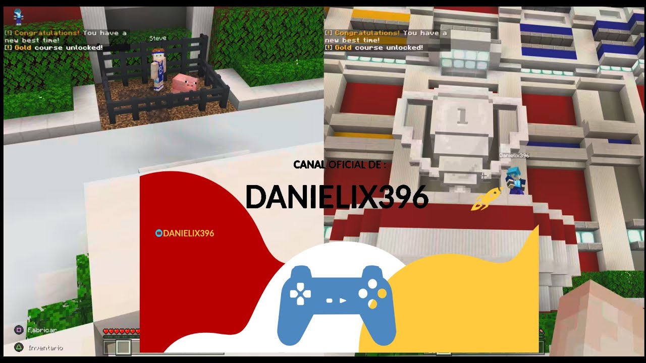 COMPETICION en MINECRAFT DE SNOWBOARD SALTANDO POR LA NIEVE Y LANZANDO ...