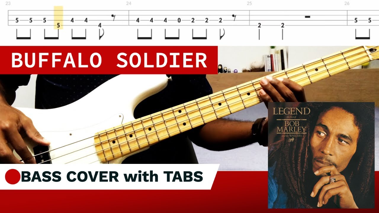 Buffalo Soldier - Bob Marley & The Wailers (BASS COVER + TABS) - YouTube
