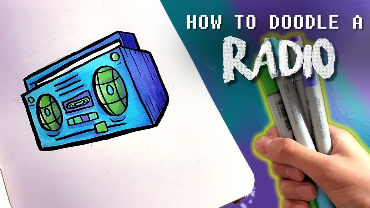 HOW TO DOODLE A RADIO !! | Step by Step Tutorial for Kids | Doodle ...