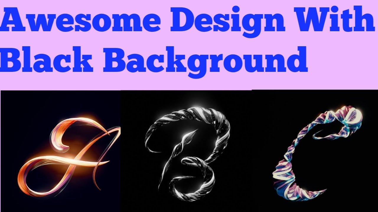 Awesome Design With Black Background English Alphabet And Numbers ...