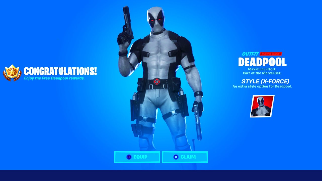 How to get the "X-FORCE DEADPOOL" Skin in Fortnite!.. (FREE) - YouTube
