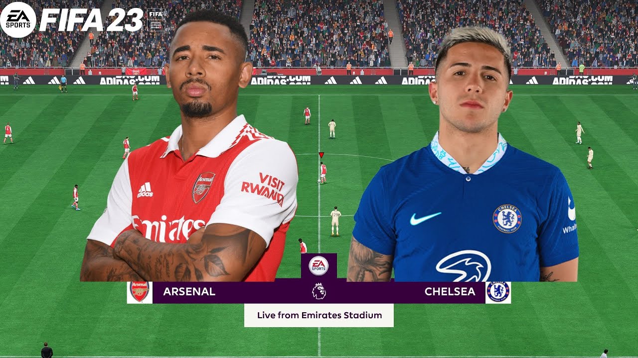 FIFA23 Arsenal vs Chelsea Match From North London - YouTube