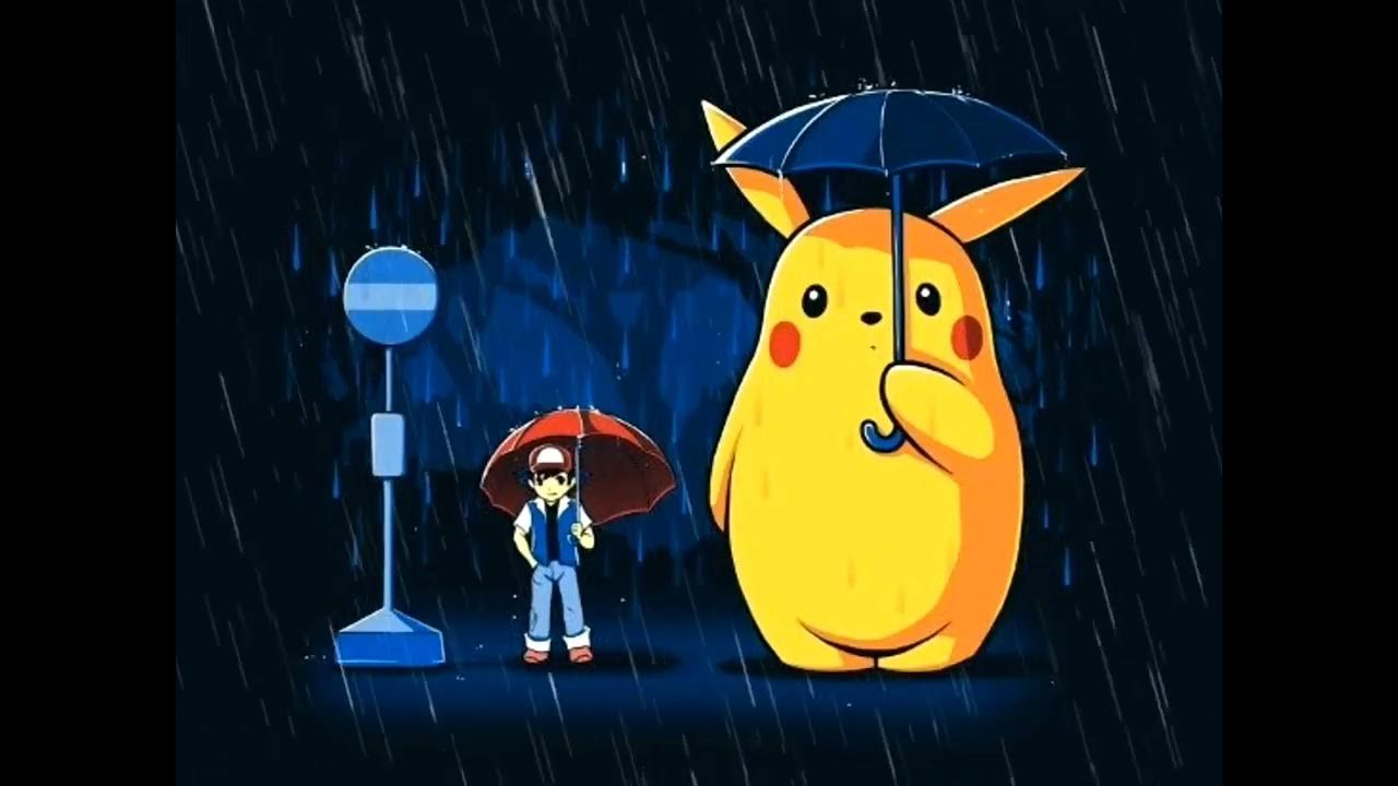Pokemon Rain Sounds for Sleep. 😴 💤 ( Pikachu & Ash ) 20 Min Meditation ...
