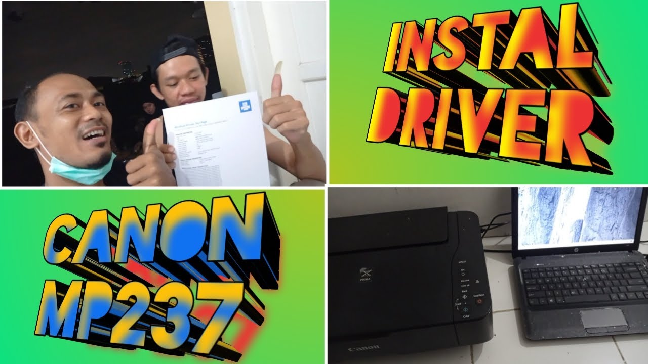 instal driver printer canon mp237 - YouTube