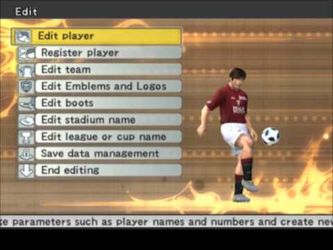 pes6 edit menu - YouTube