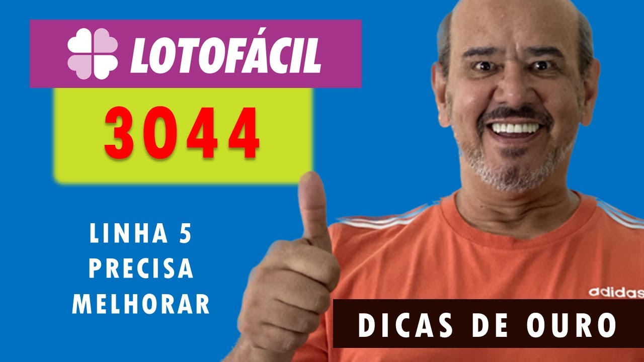 3044 LOTOFÁCIL 💰💰💰 DICA DE OURO - YouTube