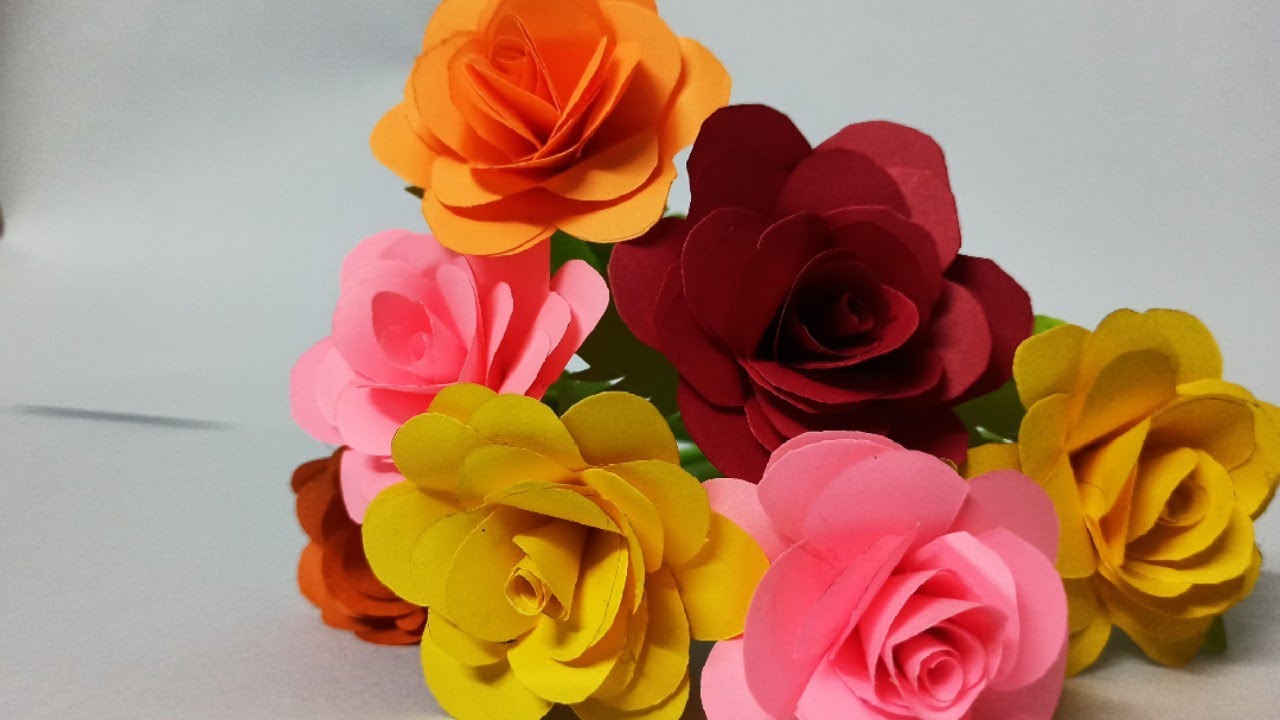 How To Make Rose Flower Rose Flower With Paper DIY Easy Rose how-to-make-rose-flower-rose-flower-with-paper-diy-easy-rose