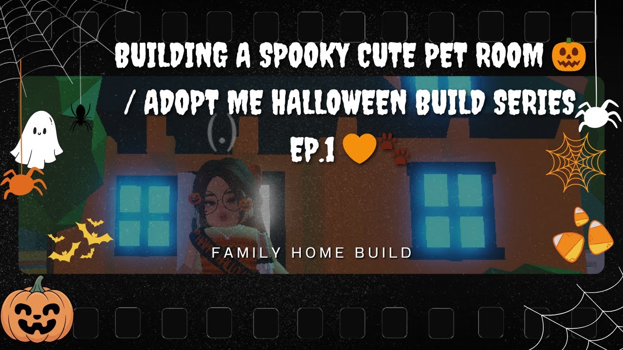Building a SPOOKY Cute PET ROOM 🎃 | Adopt Me Halloween Build Series Ep ...