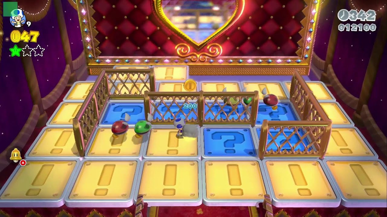 Super Mario 3D World - 1-5 Switch Scramble Circus - Green Stars & Stamp ...