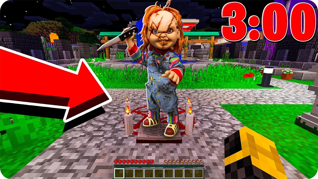 NUNCA INVOQUES A CHUCKY EL MUÑECO DIABÓLICO A LAS 3 AM EN MINECRAFT 😱 ...