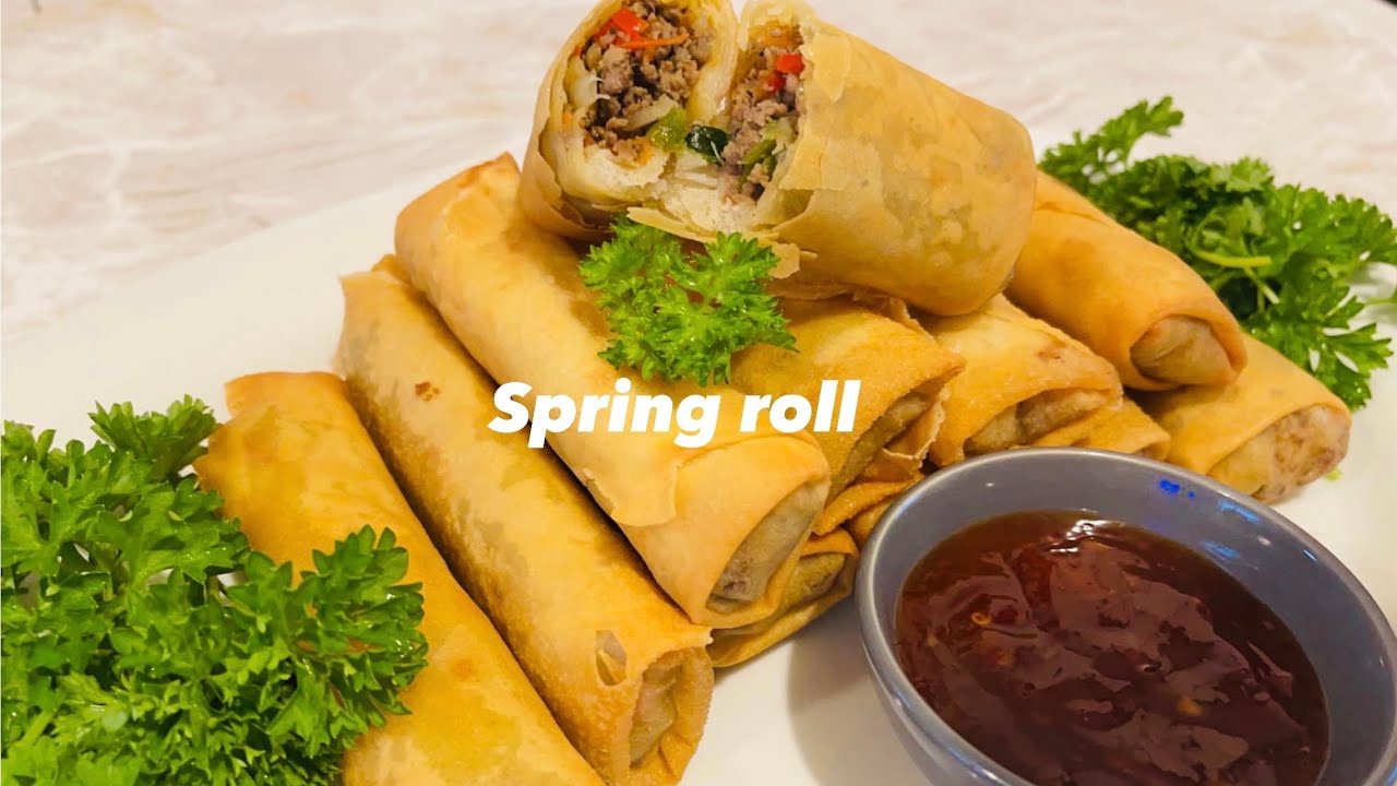 Lamb Mince Spring Roll\\#جرمن # رول ،از گوشت#قیمه و#سبزیجات مخصوص # ...