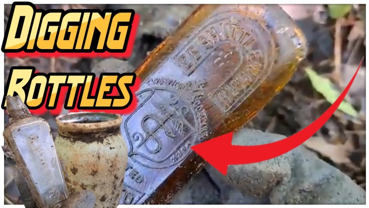 Digging 1800s Bottles All Over The Place ! Curtice Bro, Mini Gin ...