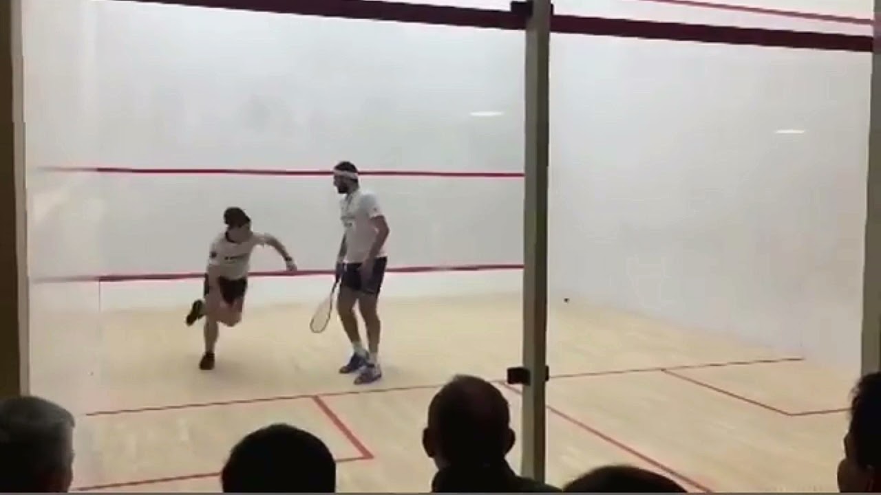 SQUASH. Paul Coll and Mo Shorbagy brutal pressure session during exhibition - YouTube