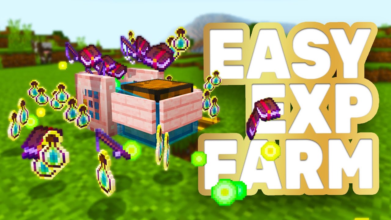 SIMPLEST WAY TO GET XP!! || XP Fish + Loot Farm Minecraft Bedrock 1.21 ...