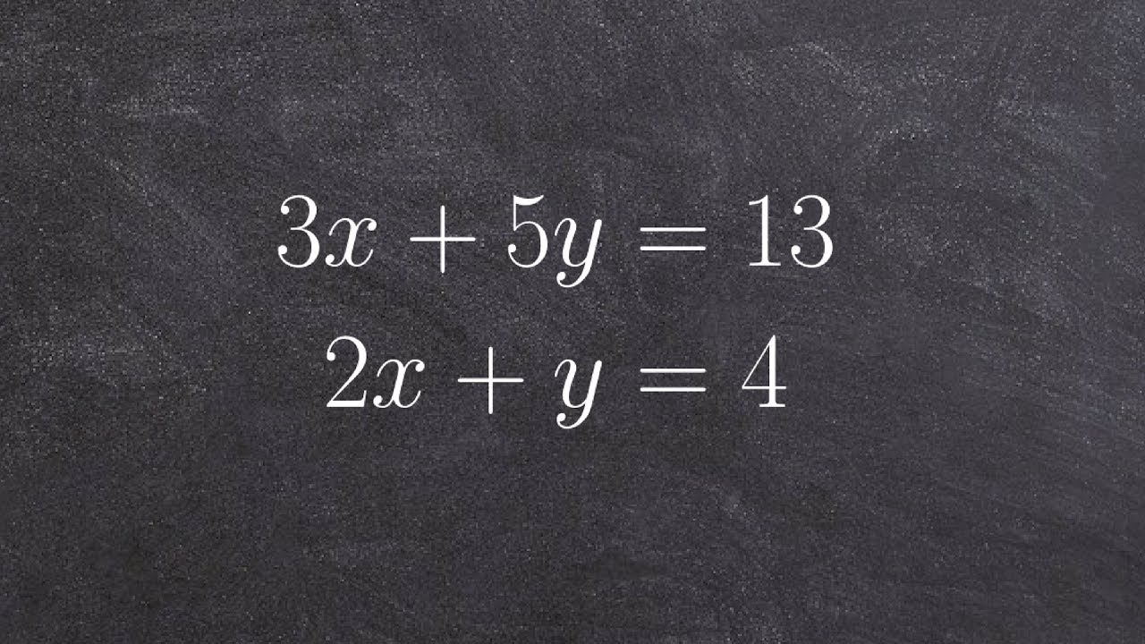 How to use substitution to solve a system of equations - YouTube
