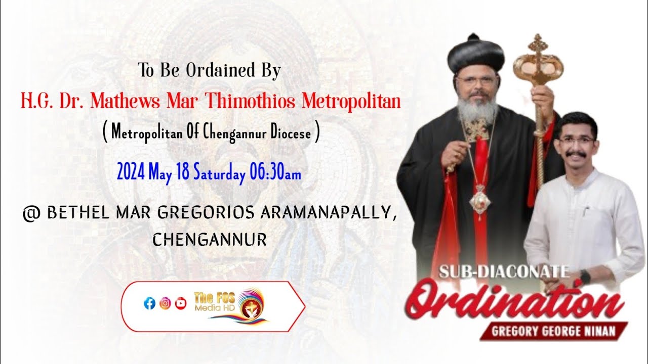 Holy Ordination to the Order of Euphodiyokno ( Sub - Deacon ) | Br ...