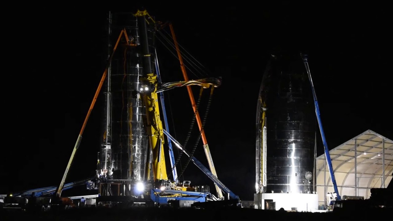 SpaceX Starship Mk1 - Night Ops - Dance of the Cranes - October, 2019 ...