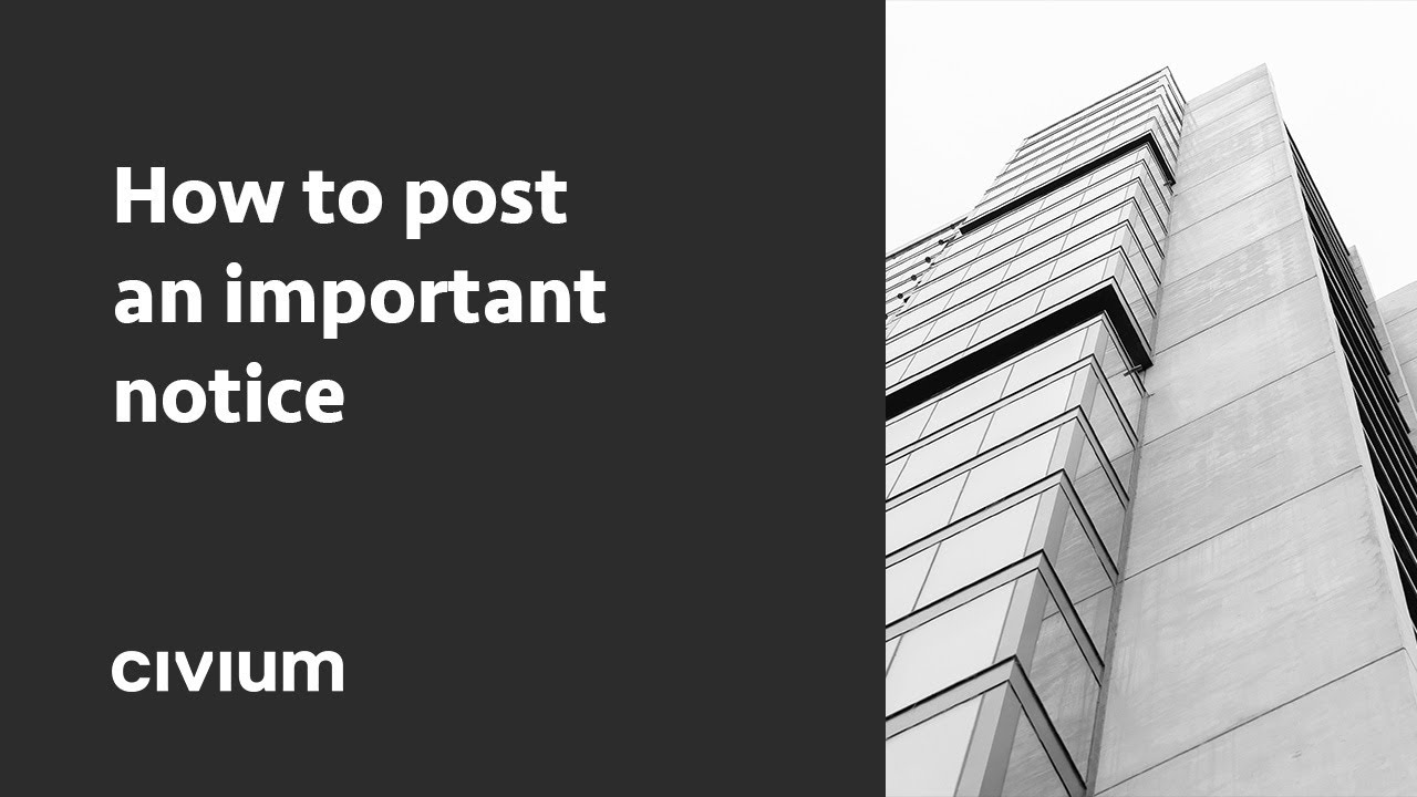 How to post an important notice - YouTube