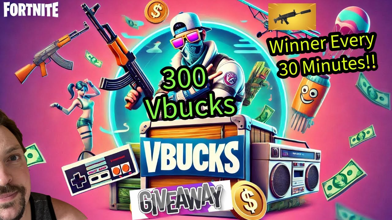 Playing Fortnite & Giving 300 Vbucks Every 30 Minutes - YouTube