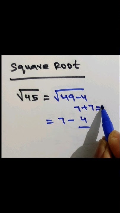 Square root of 45 (short tricks) very easy method #squareroot #maths #shortvideo #short - YouTube