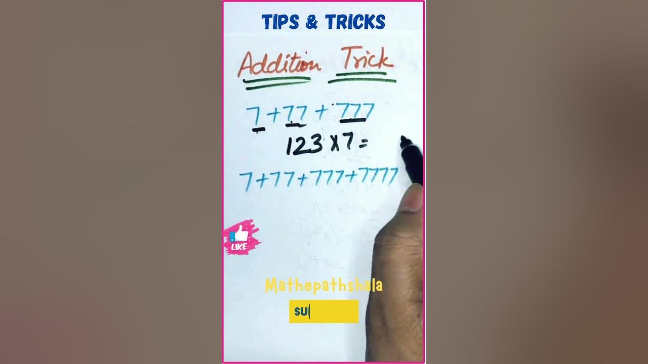 Addition Tips | Tips of adding numbers | Add Tricks | Addition Tips #additiontricks #tricks #add ...