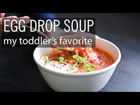 Quick Tomato Egg Drop Soup: Easy Meal for Toddlers & Kids (with Rice)