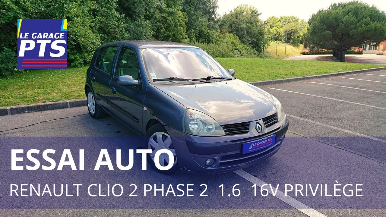 TEST - RENAULT CLIO 2 PHASE 2 1.6 16V PRIVILÈGE - YouTube