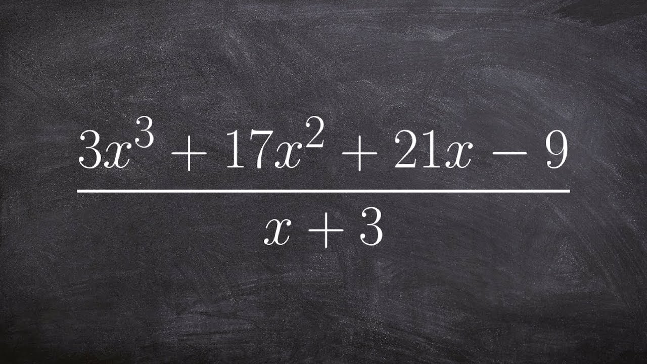 Learning how to complete synthetic division - YouTube