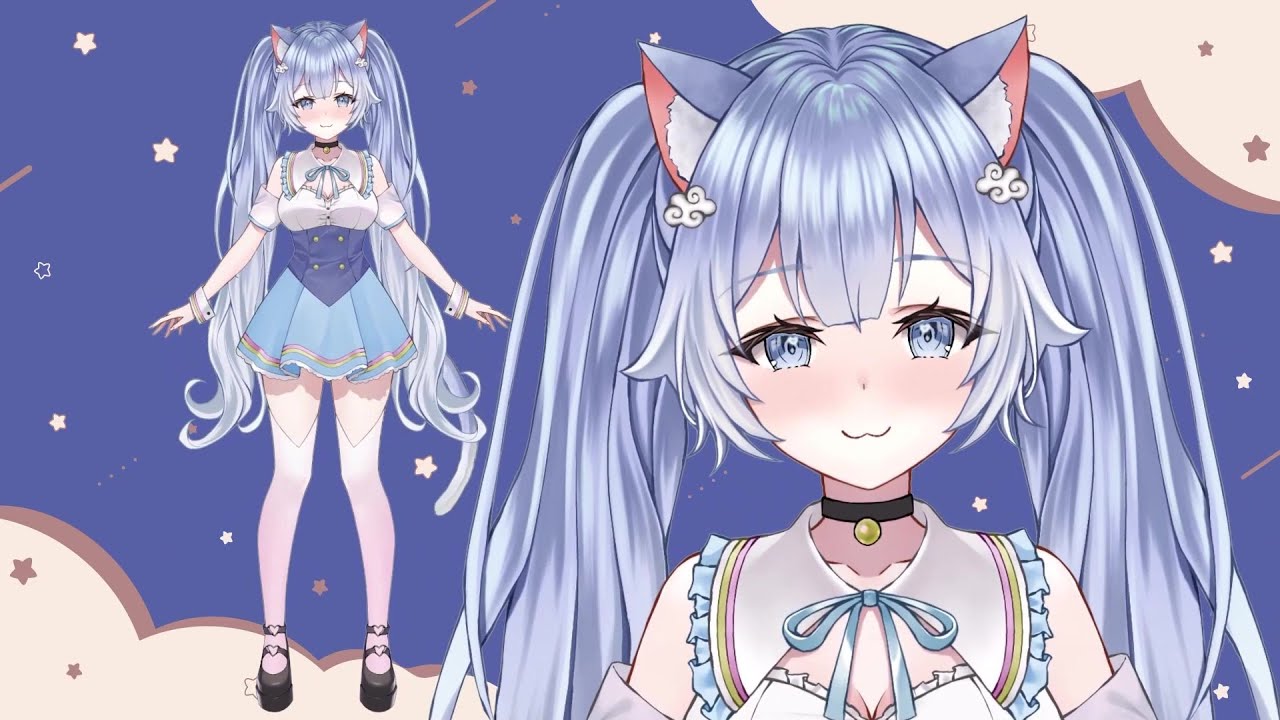 【VtubeStudio】Live2D Showcase kratiedid 🌈☁️ Cloud Cat #Vtuber (2023) - YouTube