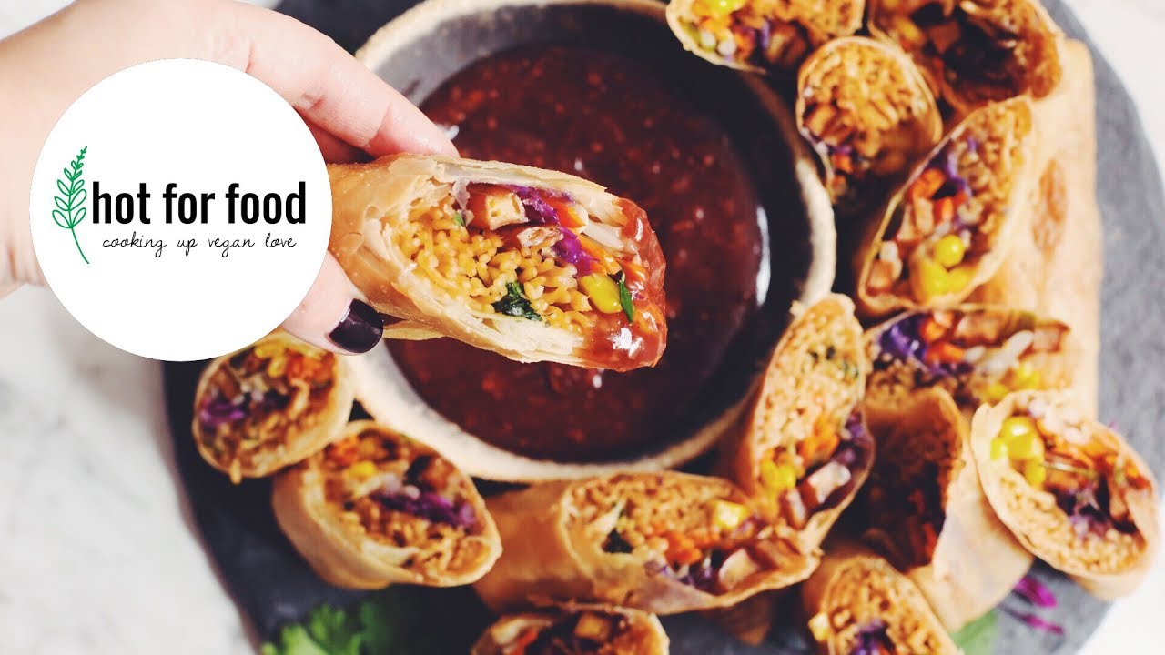 vegan ramen spring rolls | hot for food - YouTube