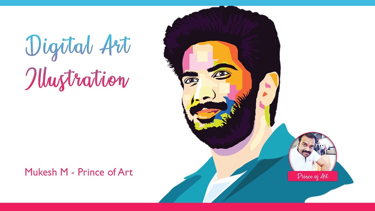 Digital Drawing - Dulquer Salmaan | Illustration | Prince of Art ...