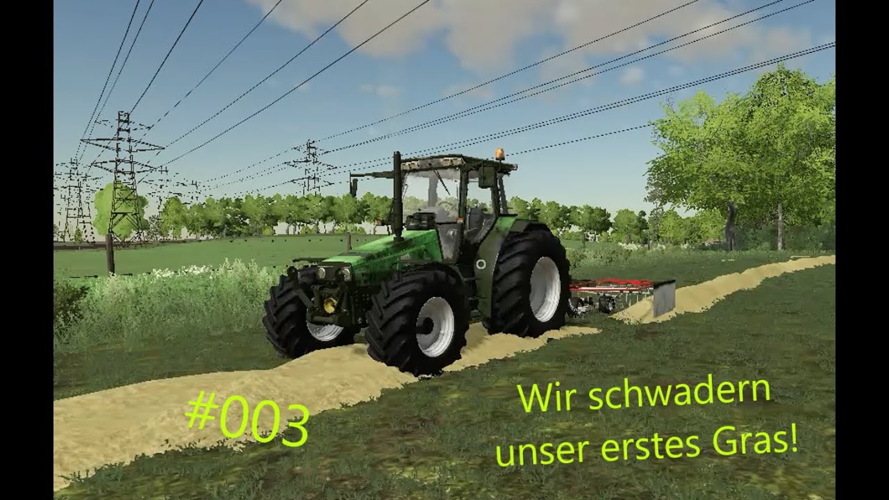 Wir schwadern unser erstes Gras! / #003 / LS19 - YouTube
