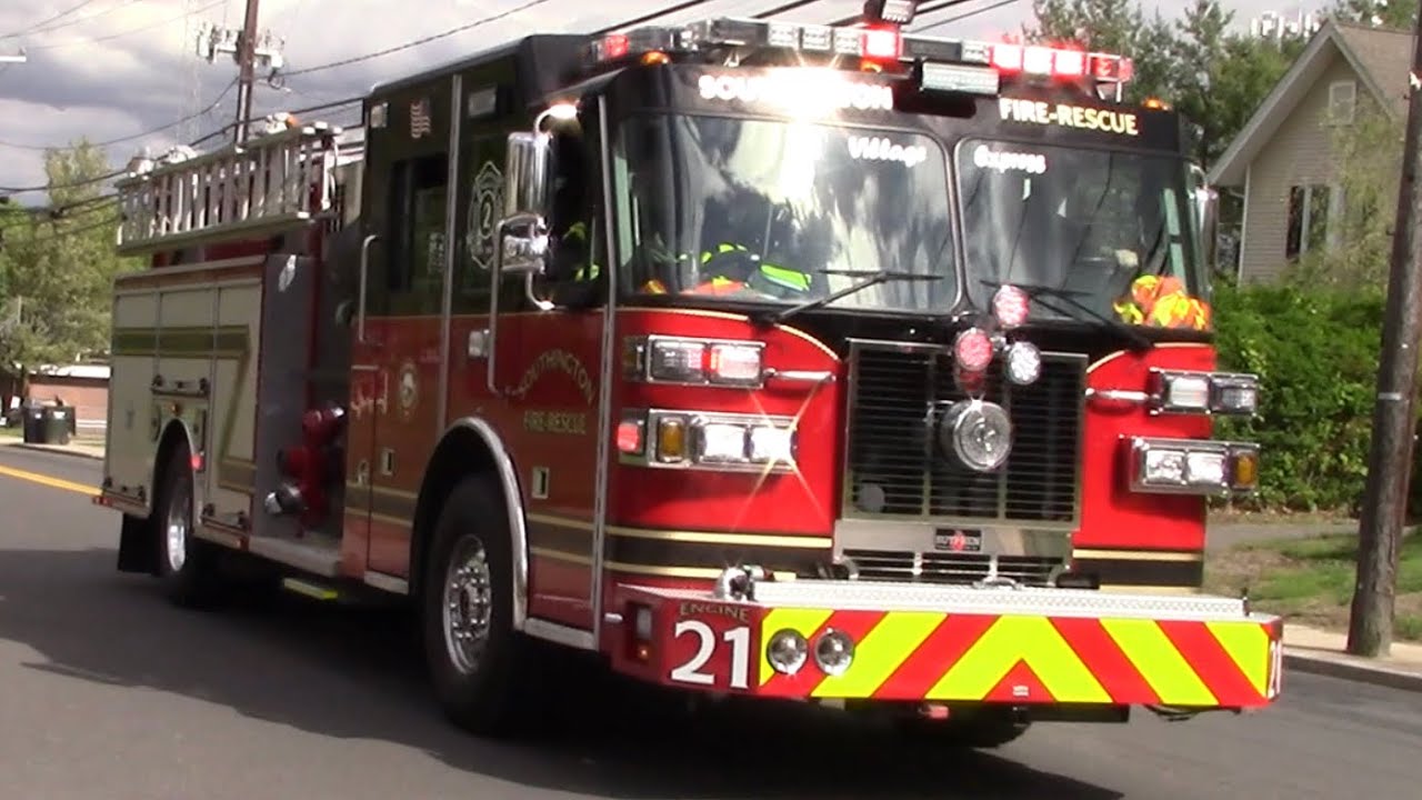 Southington Fire Department Engine 21 Responding - YouTube