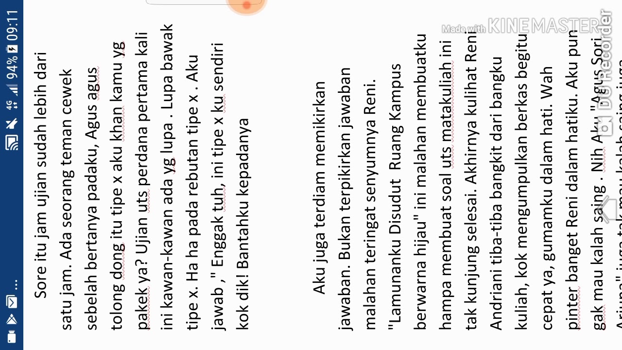 CERPEN ROMANTIS Kisah nyata, kisah Baper cerpen Ujian Tengah Semester ...