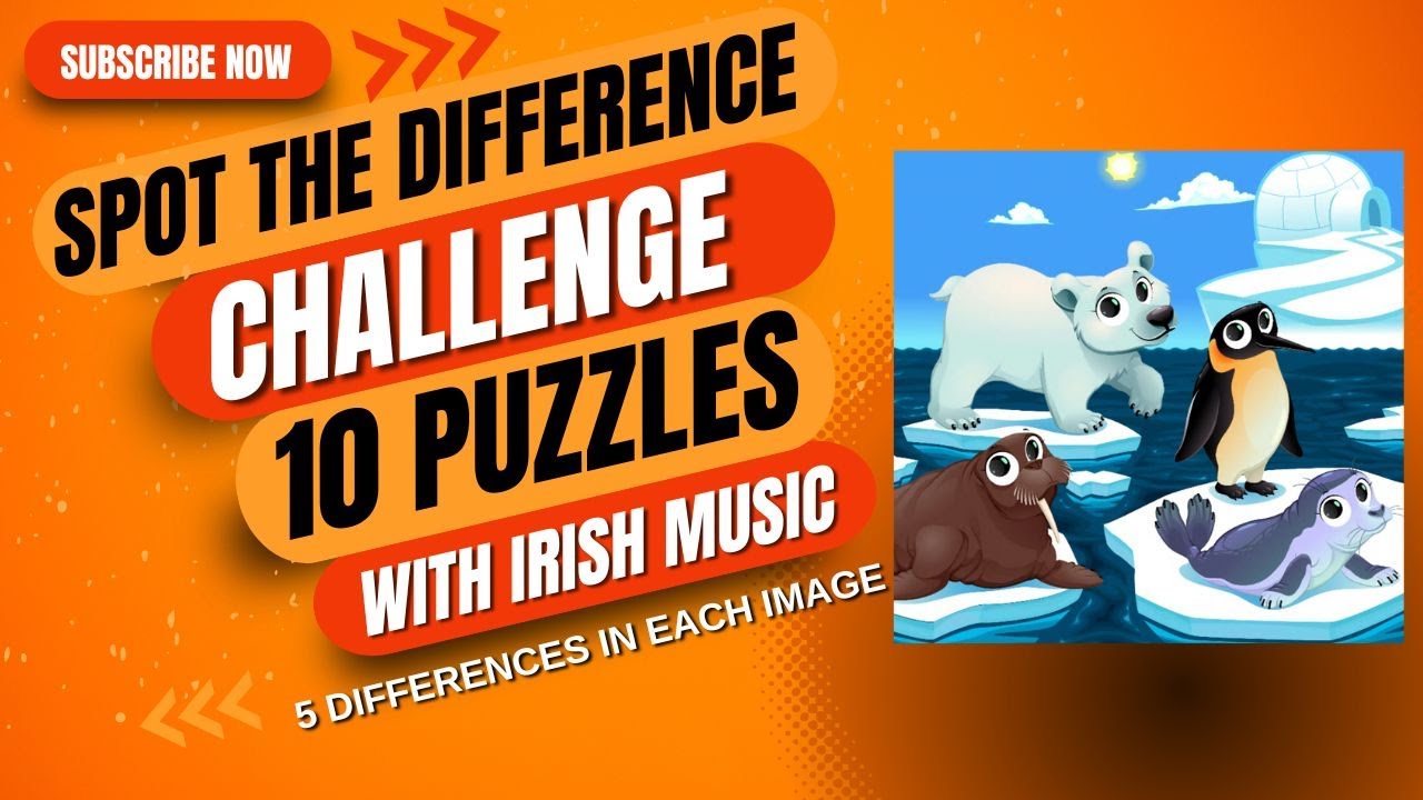 "🌟📚Spot the Difference Challenge,10 Puzzles with Irish Music,Find 6 ...