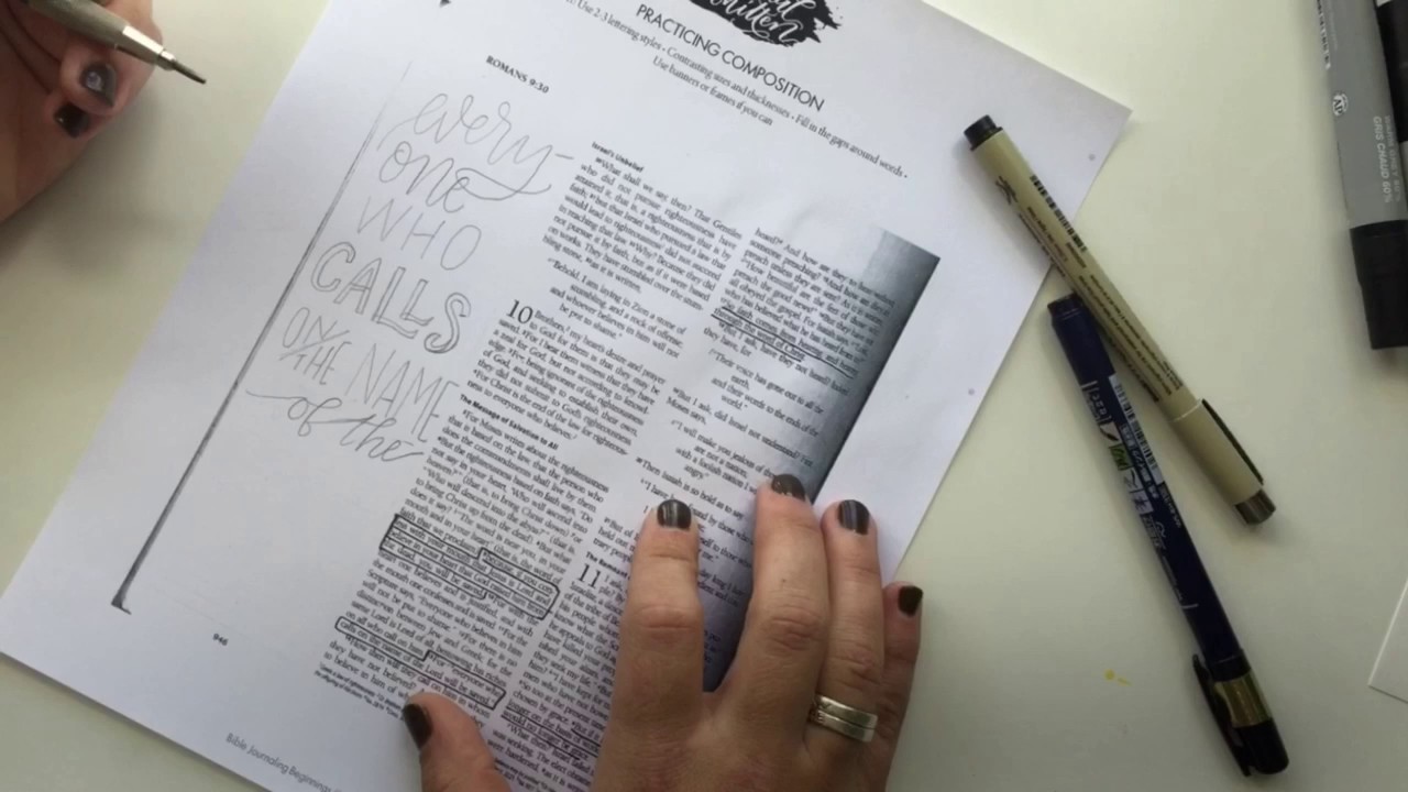 Composing a good hand lettered design - YouTube