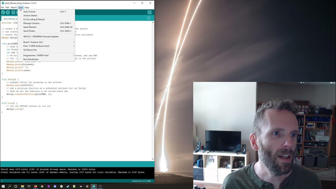 Open-source Electromyography Arduino Shield with Filtering - YouTube
