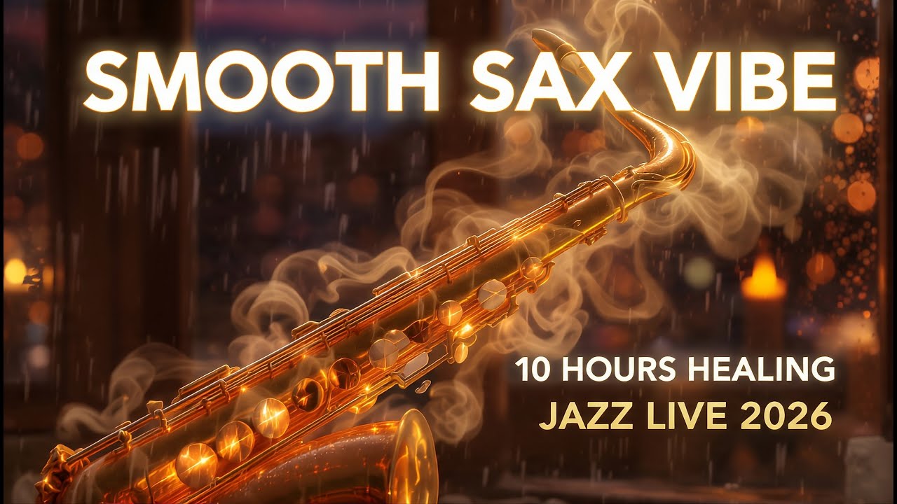 Smooth Sax Vibe 2026: 10 Hour Relaxing Jazz Instrumental Live | Healing ...