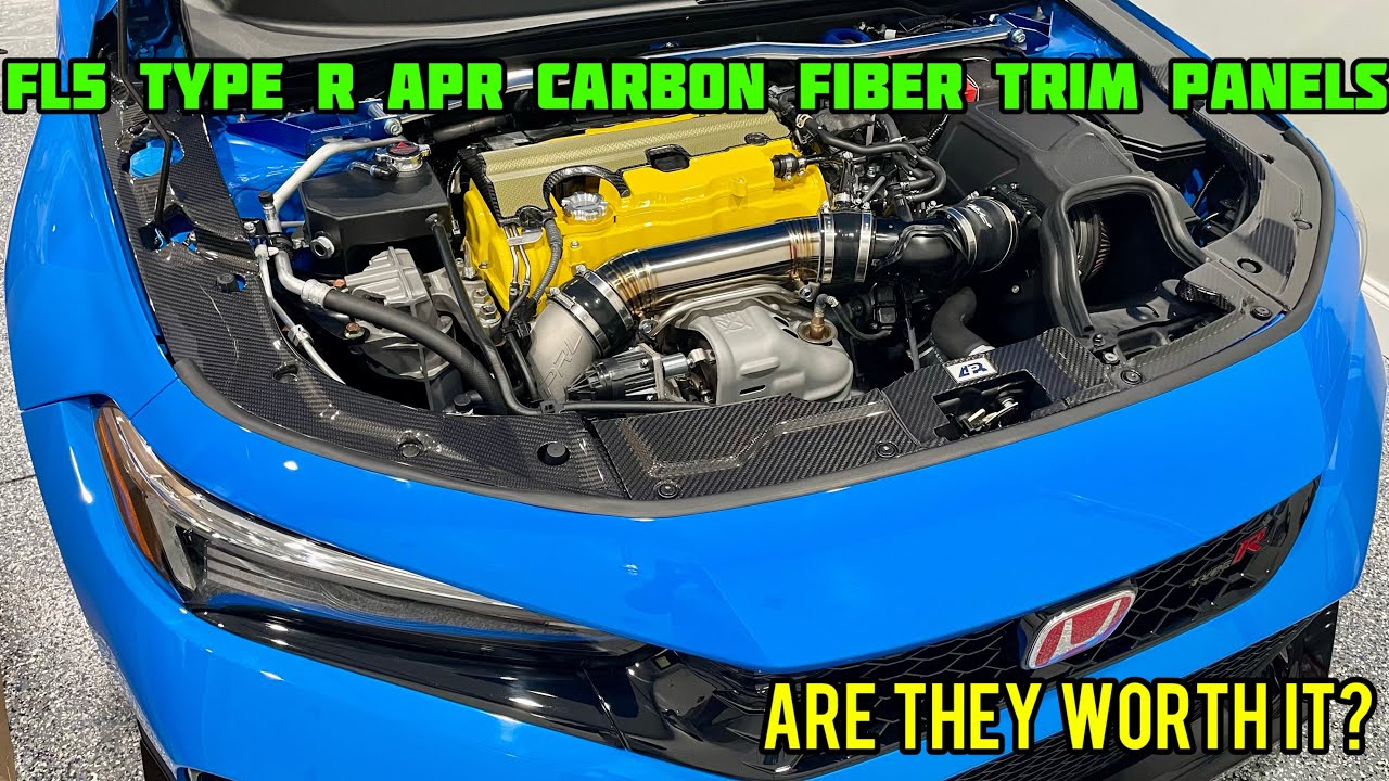 FL5 Type R APR carbon fiber engine panels INSTALL and REVIEW! - YouTube