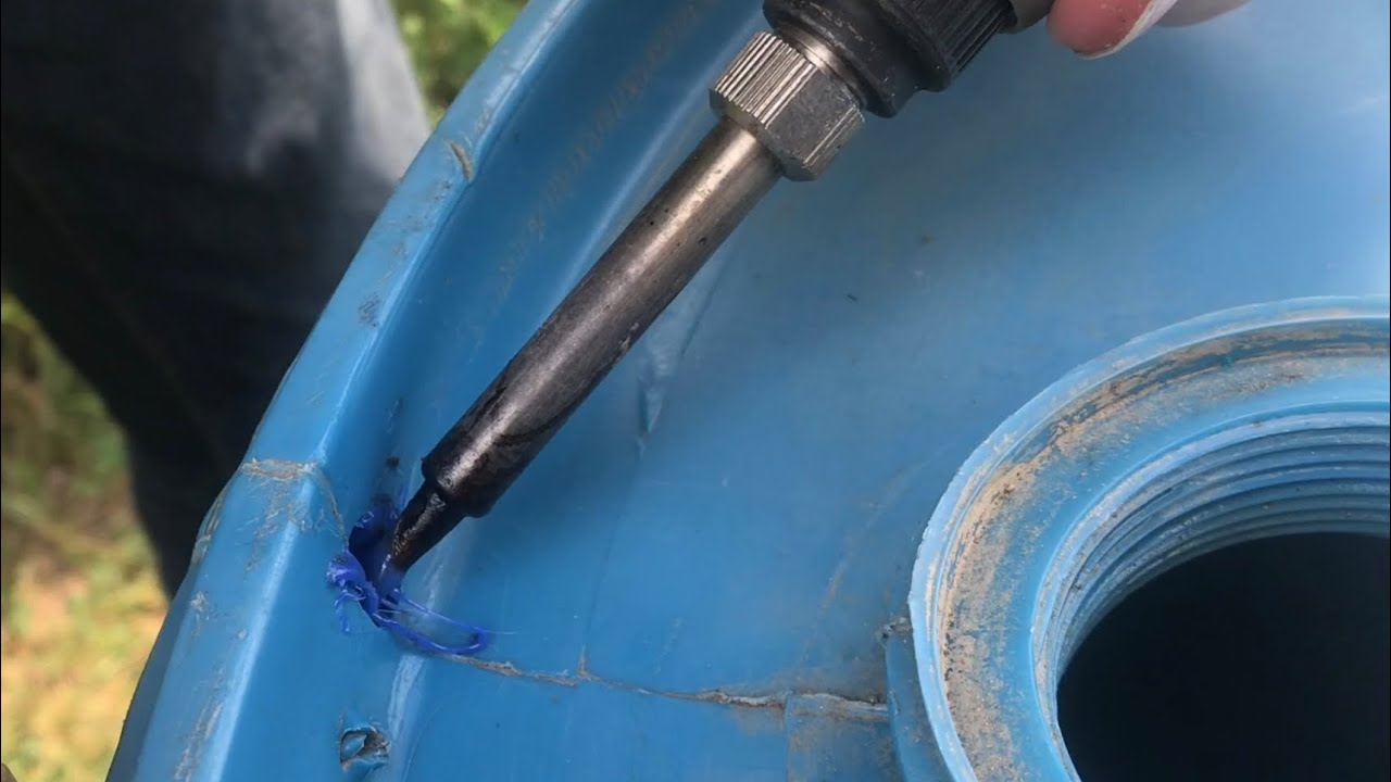 REPAIRING holes in polyethylene or poly propylene plastic (watertight ...